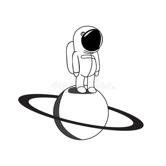Funny Spaceman Vector Illustration Stock Vector - Illustration of ...