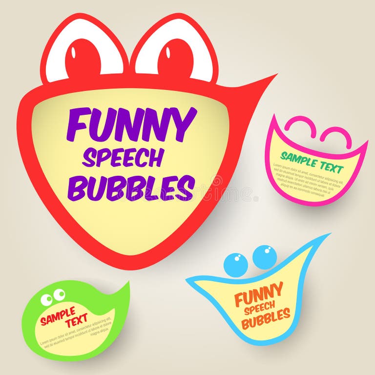 Funny speech bubbles stock vector. Illustration of marketing - 32261806