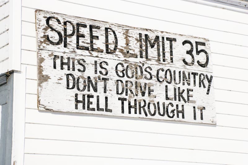 Funny speed limit sign. stock image. Image of whimsical - 3183993
