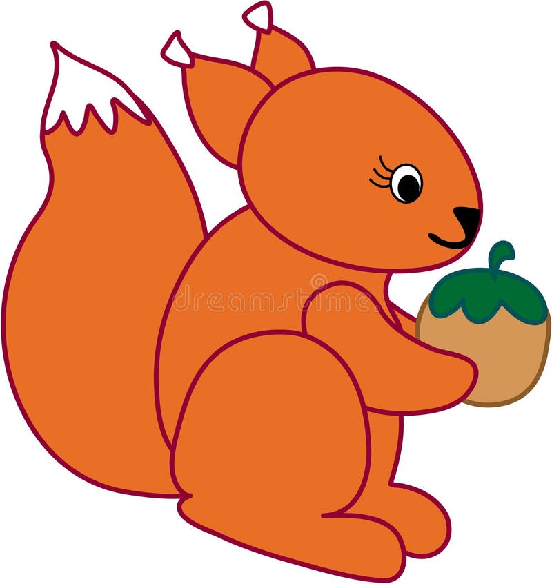 Funny Squirrel - Vector Illustration Stock Vector - Illustration of ...