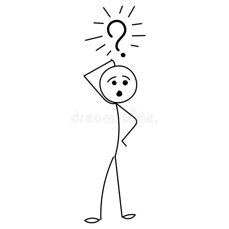 Funny Stick Figure Hand Drawn Style For Print Stock Vector
