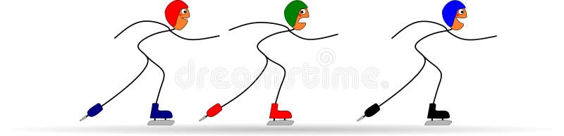 Funny Stick Figures by Speed Skating at the Olympic Winter Games Stock ...