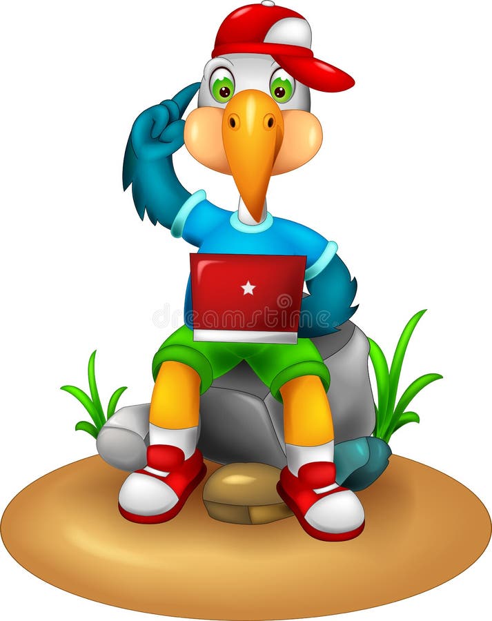 Funny Stork. Vector Isolated Illustration. Stock Vector - Illustration ...