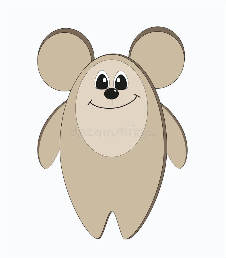 Greeting Card Cartoon Rat Boy with Hat Stock Vector - Illustration of ...