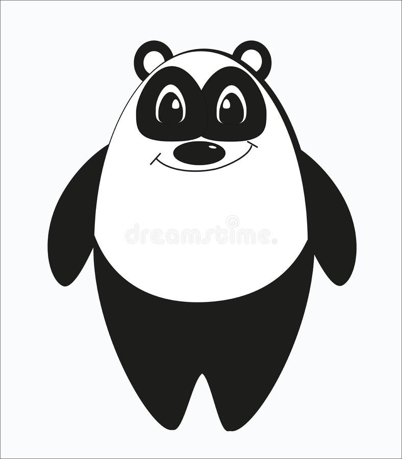 Funny strange panda stock vector. Illustration of congratulations ...