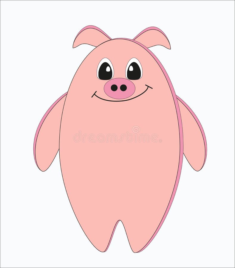 Funny strange pig stock vector. Illustration of animal - 29597500