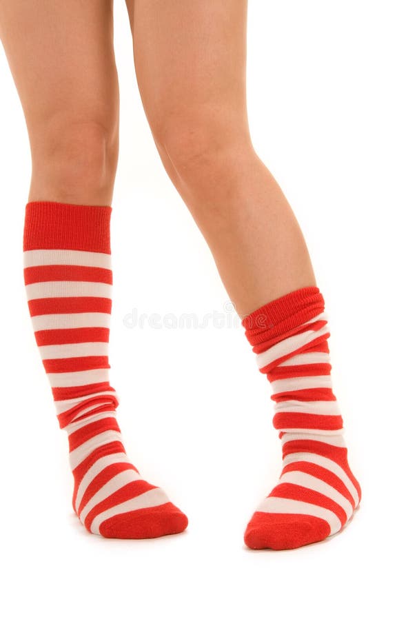 Funny striped socks stock photo. Image of female, chick - 4276400