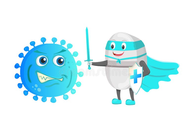 Antibiotic Fight Bacteria Stock Illustrations 188 Antibiotic Fight