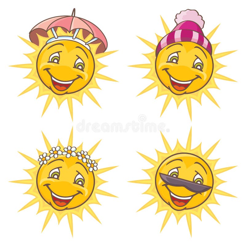Funny sun stock vector. Illustration of shape, isolated - 28562148