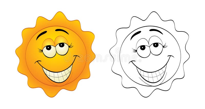 Funny Sun stock vector. Illustration of objects, weather - 8797669