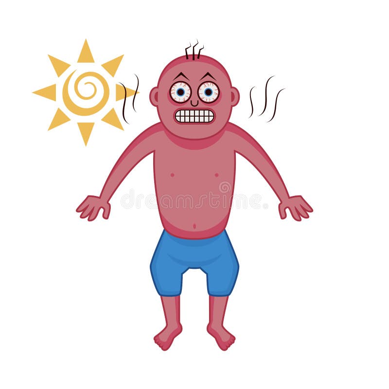 Sunburned Man Stock Illustration Illustration Of Hairy 5653817