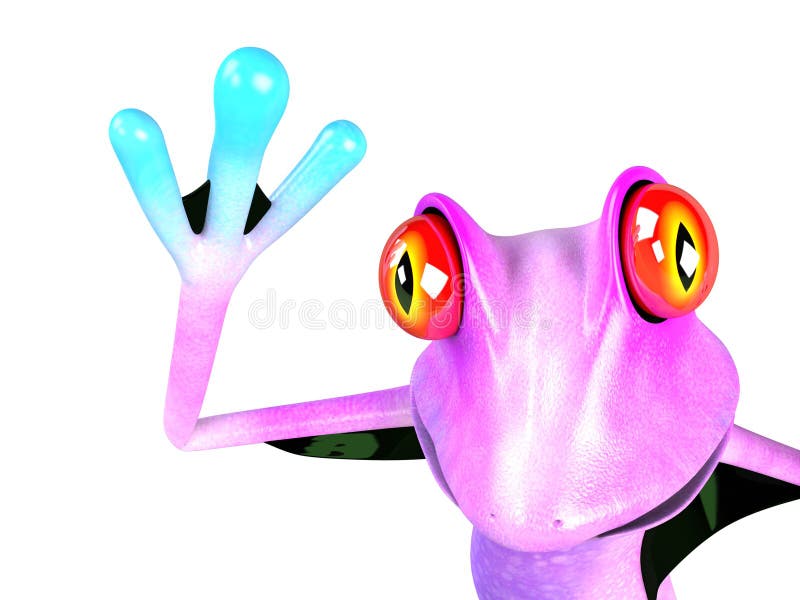 Funny super frog stock illustration. Illustration of animal - 30439307