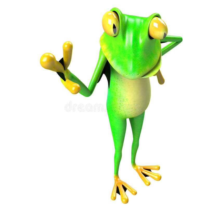 Funny super frog stock illustration. Illustration of animal - 30439742