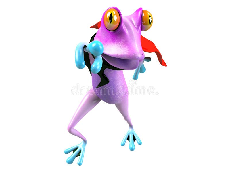 Funny super frog stock illustration. Illustration of ecology - 30440011