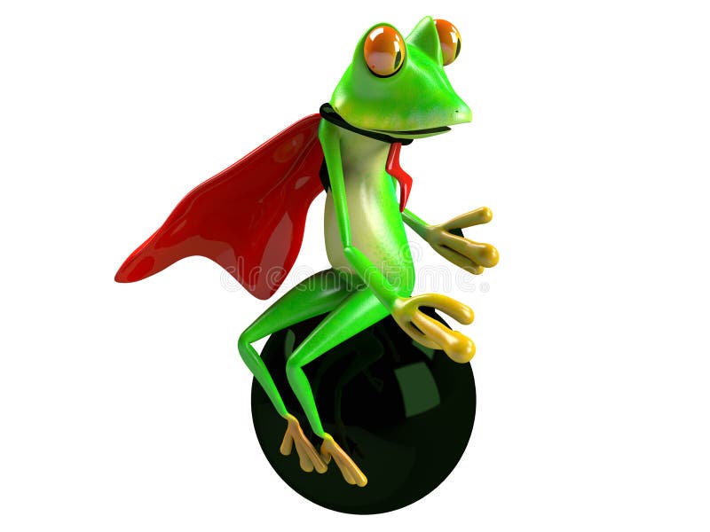 Funny super frog stock illustration. Illustration of closeup - 30440154