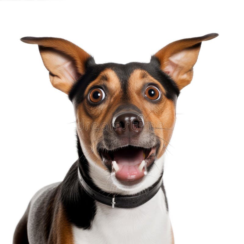 Funny Surprised Cat Isolated on Bright Orange Background. Studio ...