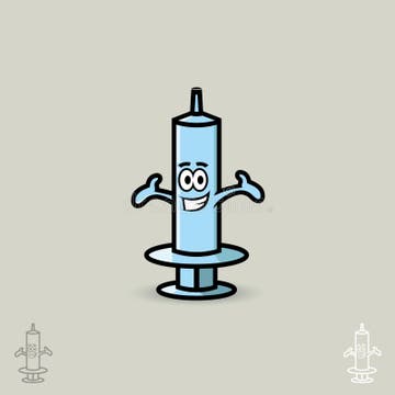 Funny syringe stock vector. Illustration of childish - 29491639
