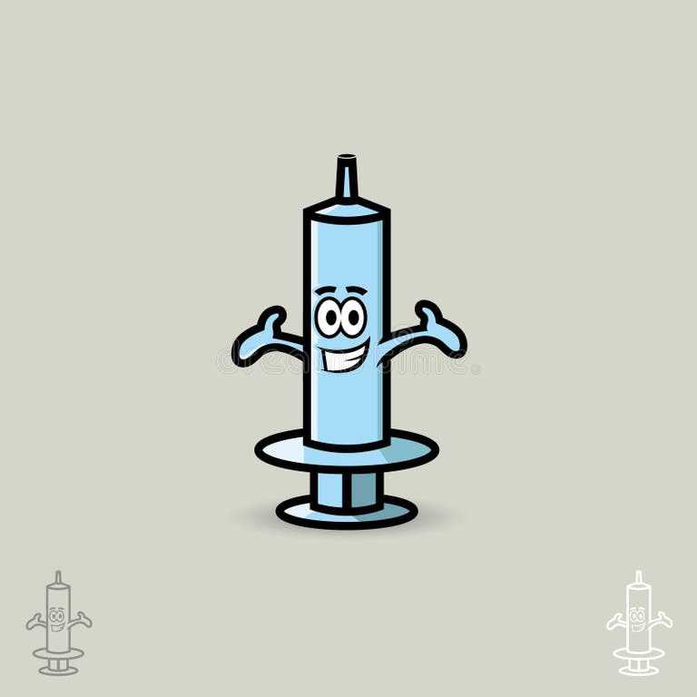 Funny syringe stock vector. Illustration of childish - 29491639