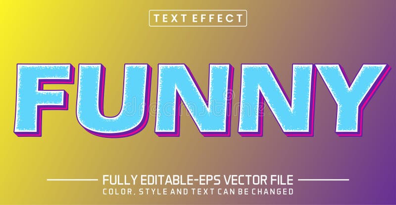 Funny Text Editable Style Effect Stock Illustration - Illustration of ...