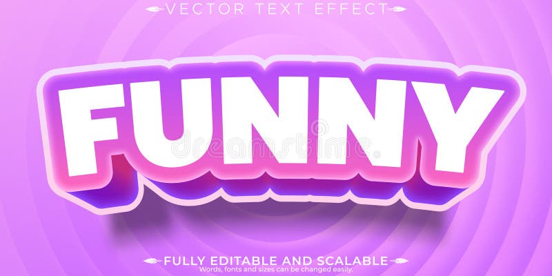 Funny Text Effect, Editable Cartoon and Child Text Style Stock Vector ...