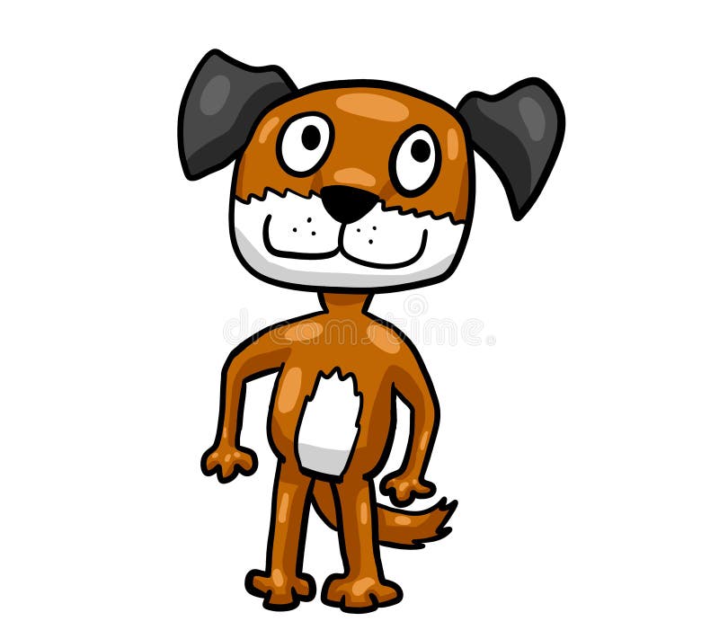 Funny Thin Brown Dog stock illustration. Illustration of canine - 111633814