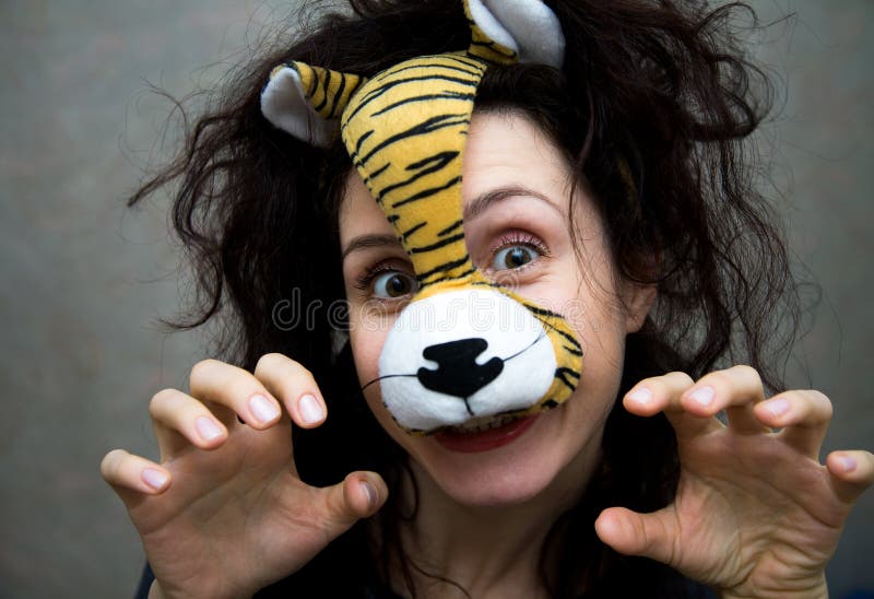 Funny tiger stock photo. Image of carnival, year, shaggy - 12179296