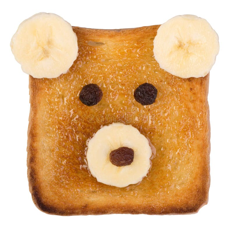 Funny toast for kids stock photo. Image of food, banana - 47197650
