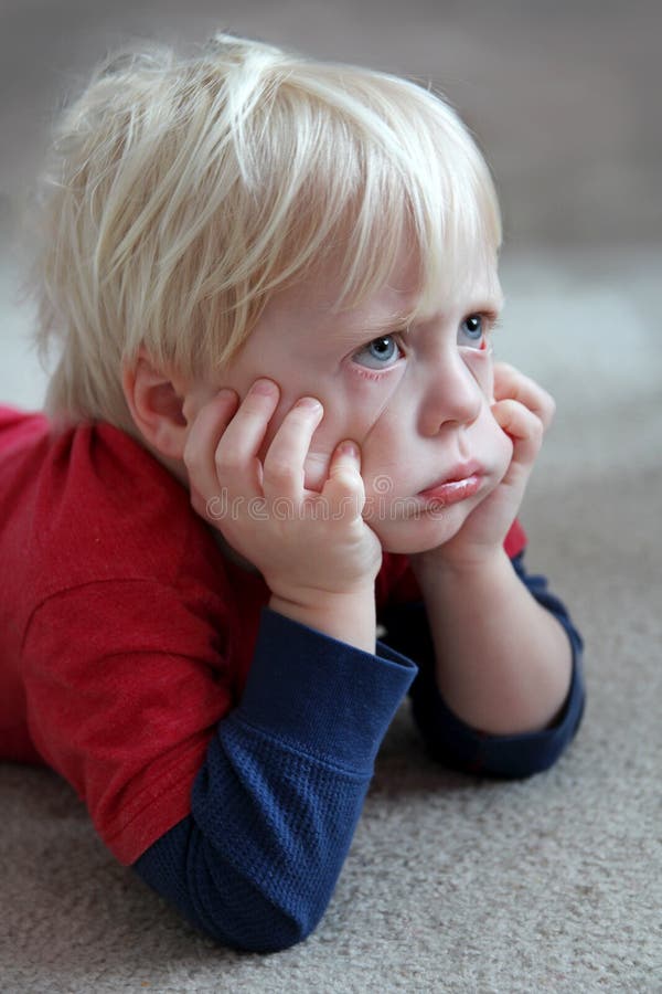 Funny Toddler Child Looking Grumpy or Pouting Stock Photo - Image of ...