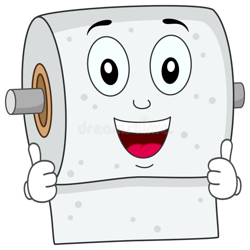 Funny Toilet Paper Smiling Character Stock Vector Image 58084068