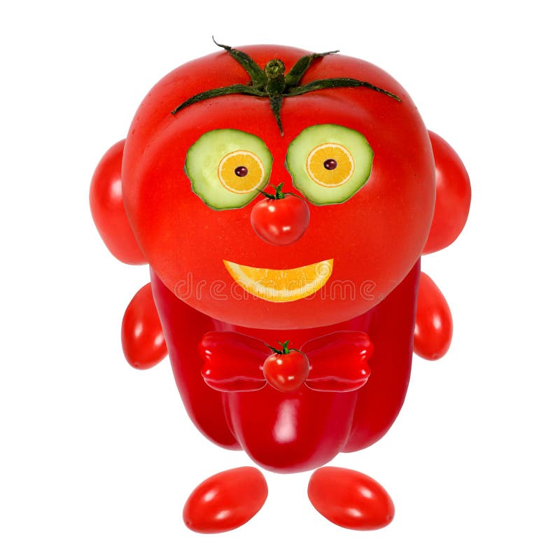 Funny Tomato Looks and Smiles Stock Image - Image of farming, food ...