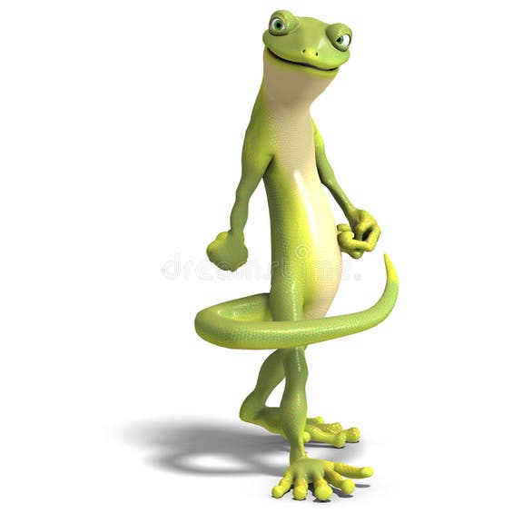 Funny toon gecko stock illustration. Illustration of frolic - 10223488