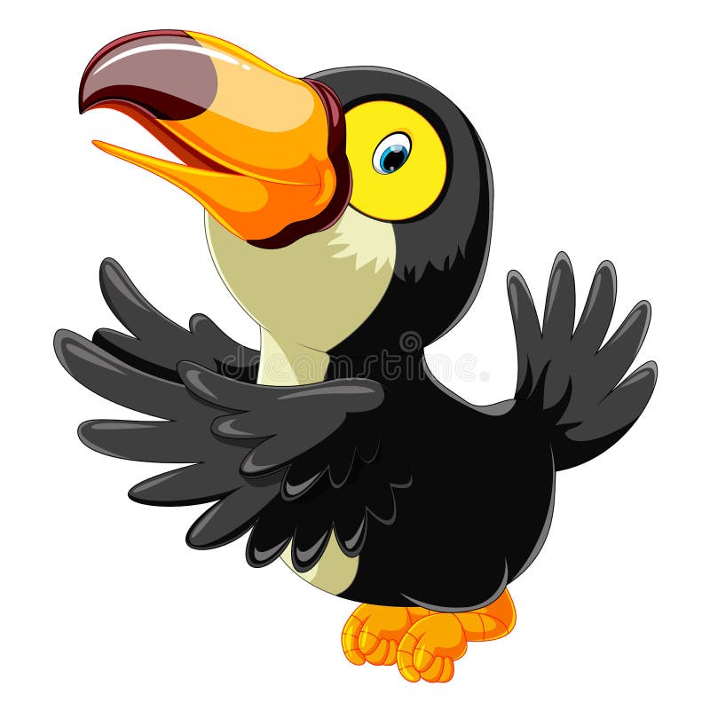Funny Toucan Cartoon Dancing Stock Vector - Illustration of cute, beak ...