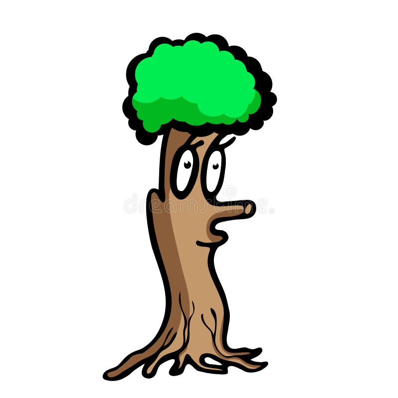 Two Funny Tree Characters, Hugging, Showing Love And Flirting Stock ...