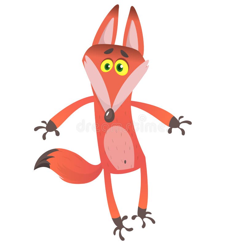 Funny Tricky Fox Cartoon. Vector Illustration Stock Vector ...