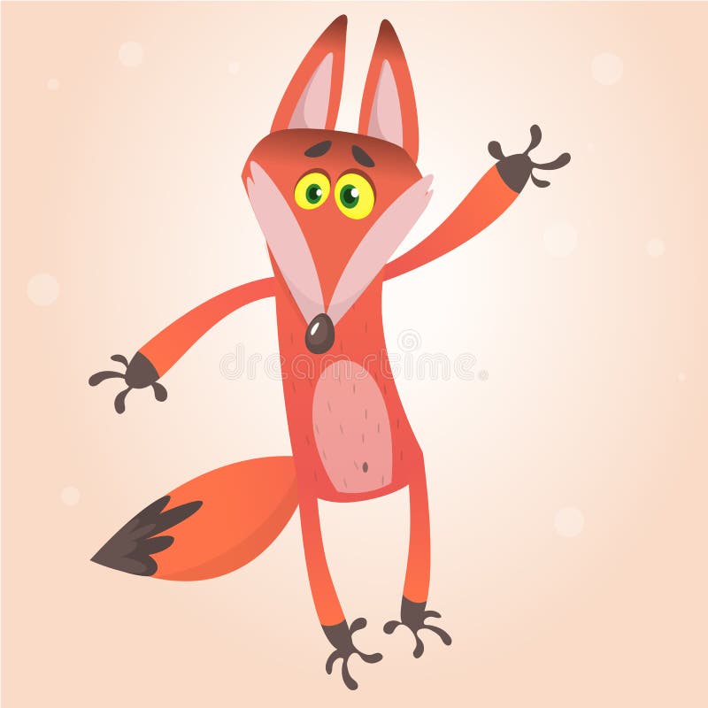 Funny Tricky Fox Cartoon. Vector Illustration Stock Vector ...