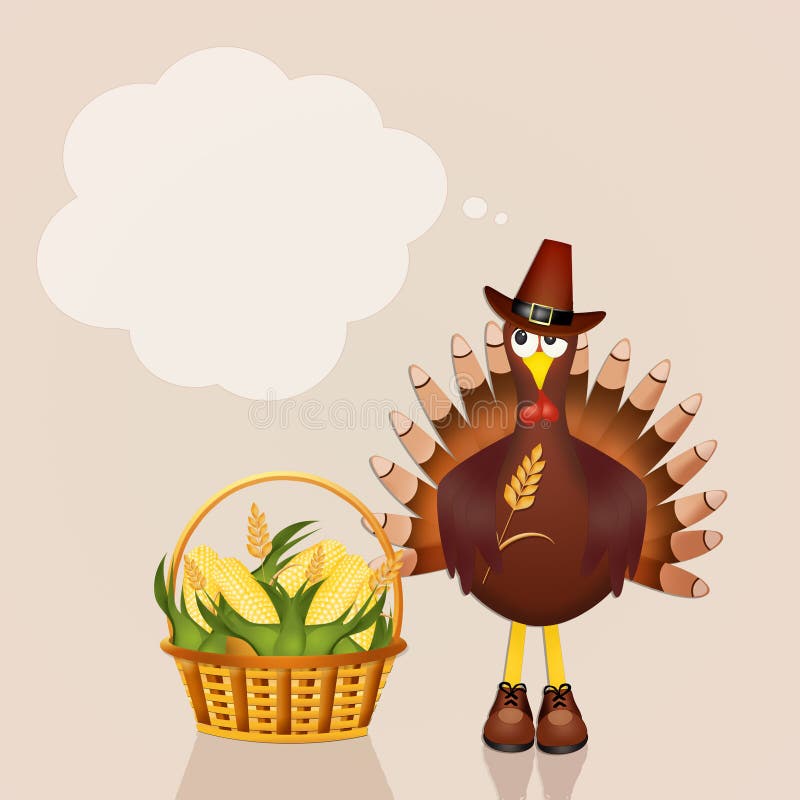 Funny turkey stock illustration. Illustration of leaves - 61359408