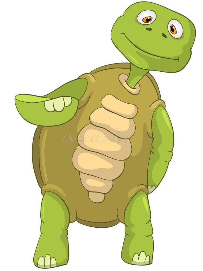 Funny Turtle. stock vector. Illustration of offer, cute - 24673569