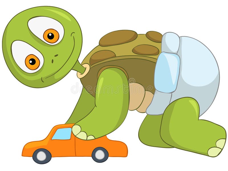 Funny Turtle. Baby Boy. stock illustration. Illustration of cartoon ...