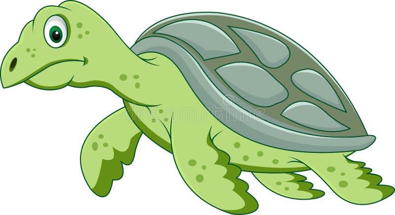 Funny turtle cartoon stock vector. Illustration of smiling - 24097261