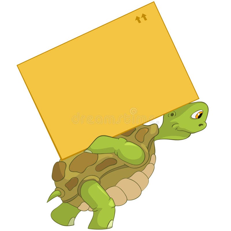 Funny turtle stock vector. Illustration of cheer, friendly - 22296261