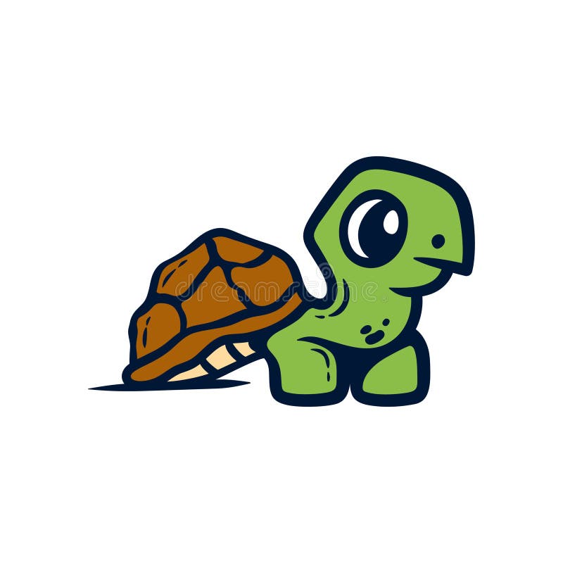 Funny Turtle Mascot Illustration Creative Design Icon Template Logo ...