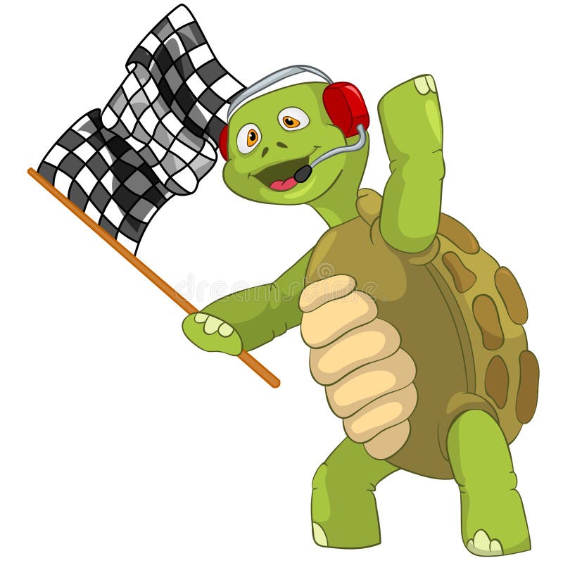 Funny Turtle. Race Finish. stock vector. Illustration of nature - 24673504