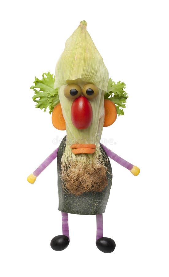 Funny Vegetable Man Holding Fork and Knife Stock Photo - Image of knife ...
