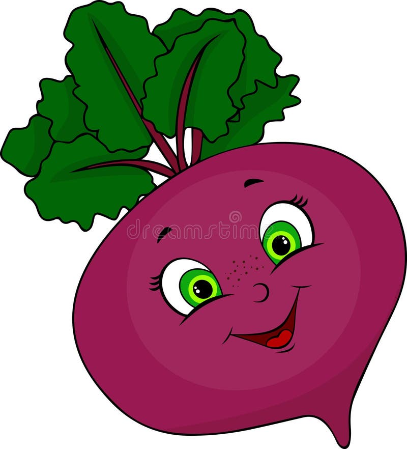 Cartoon Funny Beetroot in Vector Stock Vector - Illustration of funny ...