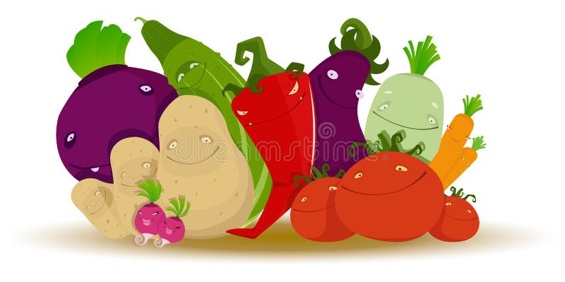 Funny vegetables stock vector. Illustration of fresh - 29059945