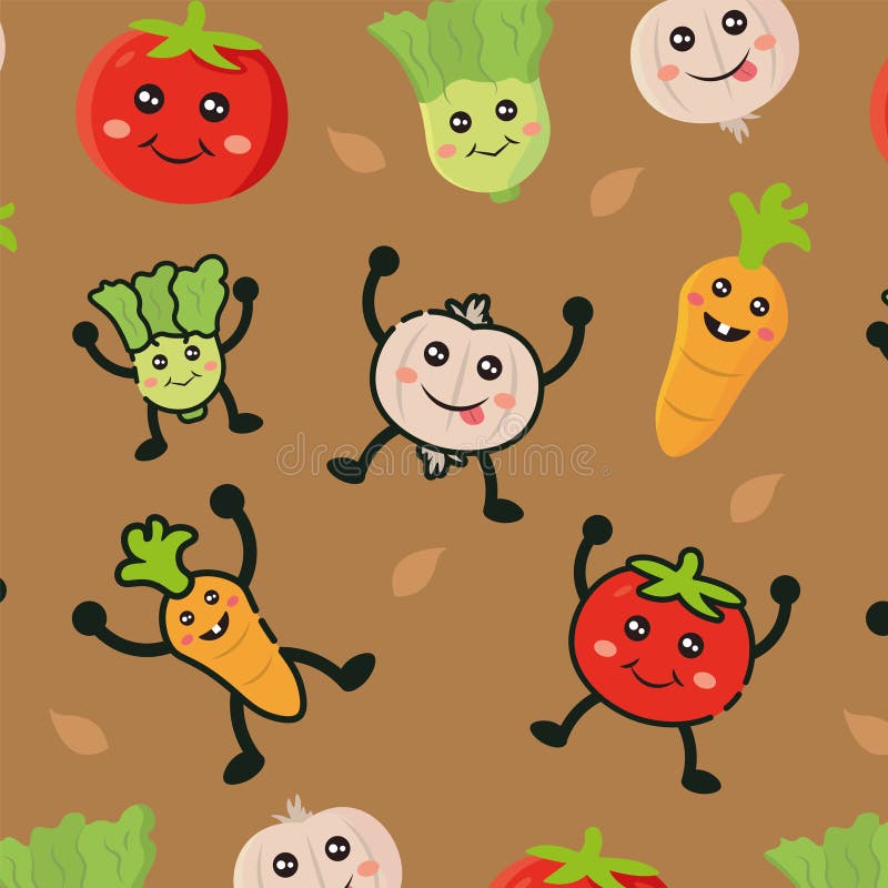 Funny Vegetables Cartoon Mix. Vector Stock Vector - Illustration of ...