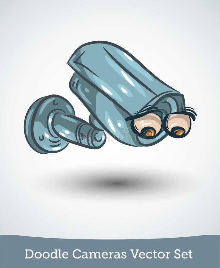 Funny Video Camera Isolated on White Background. Vector Stock Vector ...