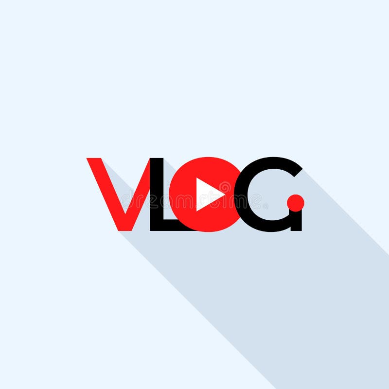 Funny Vlog Logo, Flat Style Stock Vector - Illustration of play ...