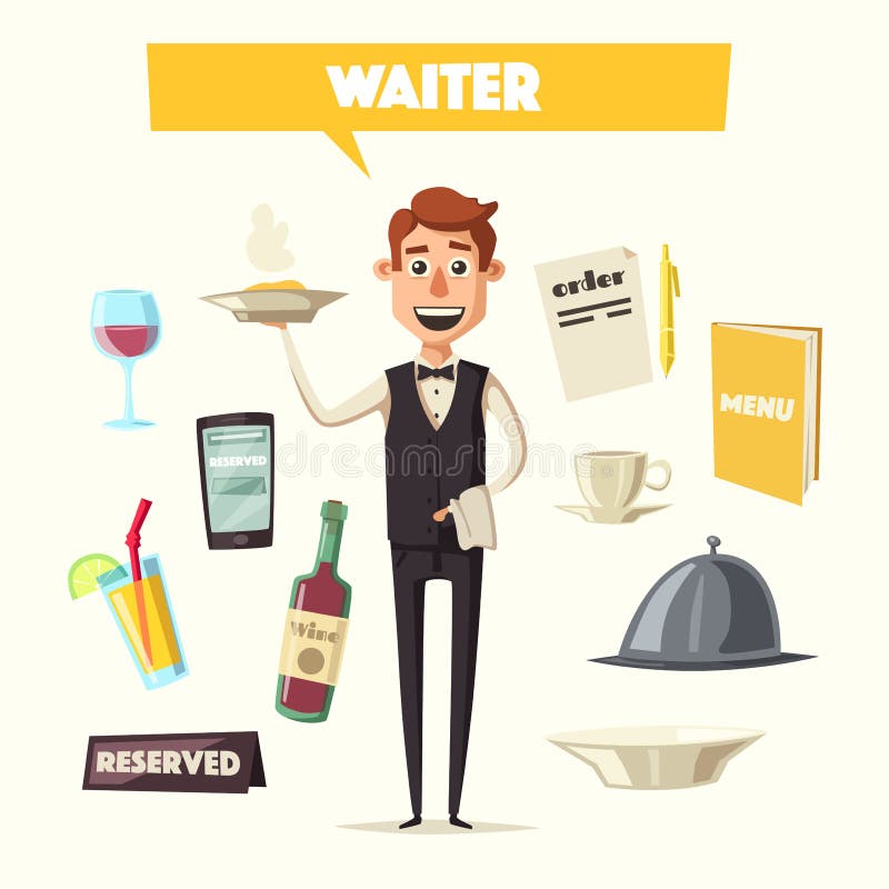 Cartoon Waiter Take Order Stock Illustrations – 67 Cartoon Waiter Take ...