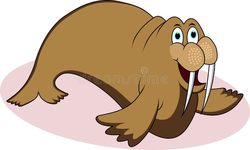 Funny walrus cartoon stock vector. Illustration of clipart - 22650451